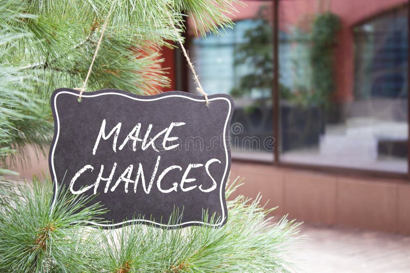 Make Changes Symbol Chalk Blackboard Words Beautiful Background Shop ...