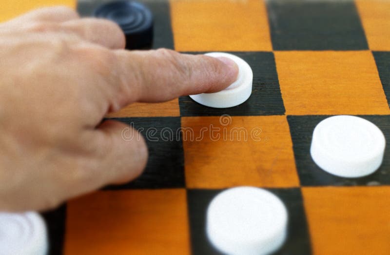 Make a Checker Move, Play Checkers Stock Image - Image of battle, game ...