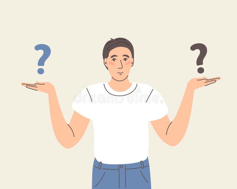 Make Choice, Decision Concept. Puzzled Business Man Doubting, Deciding ...