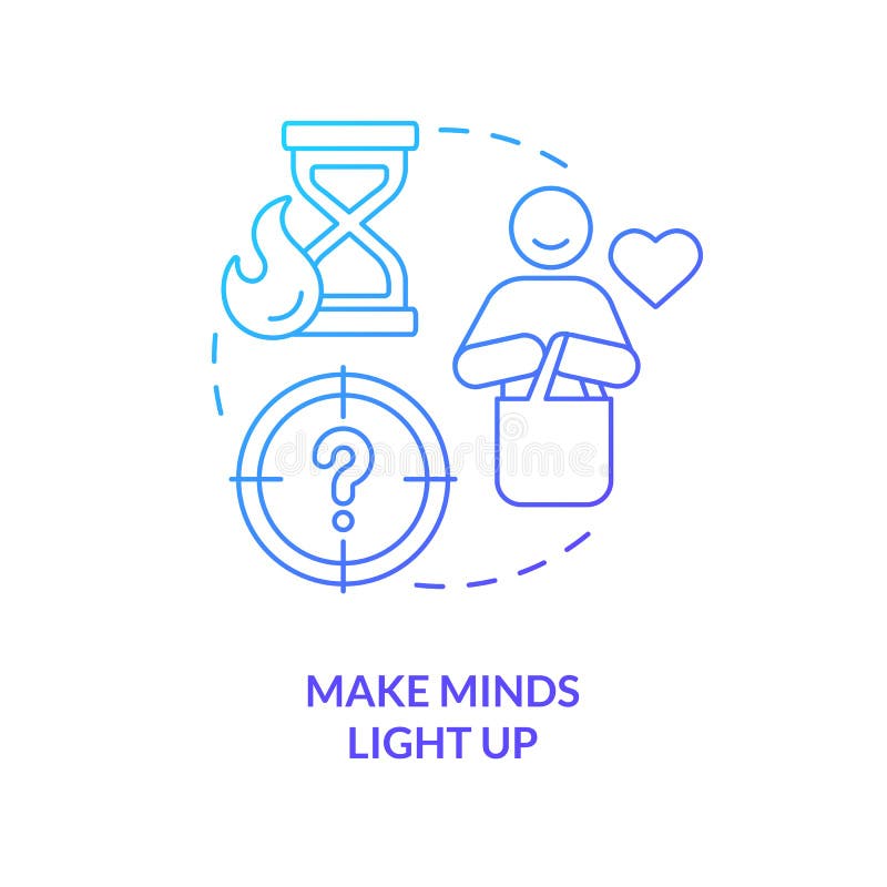 Make Consumer Minds Light Up Concept Blue Gradient Icon Stock Vector ...