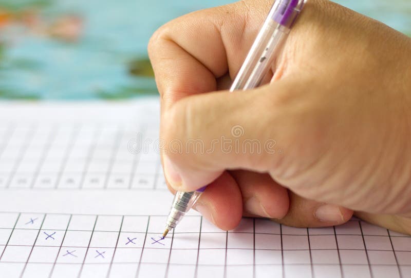 Make Cross in the Answer Paper Stock Photo - Image of process, exam ...