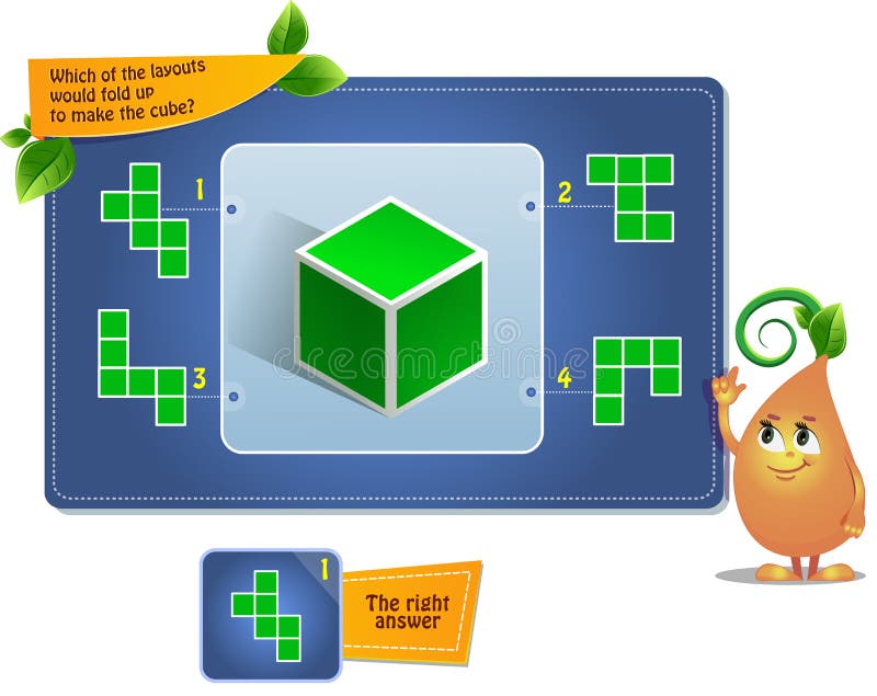 Make the cube puzzle stock illustration. Illustration of cube - 134321751