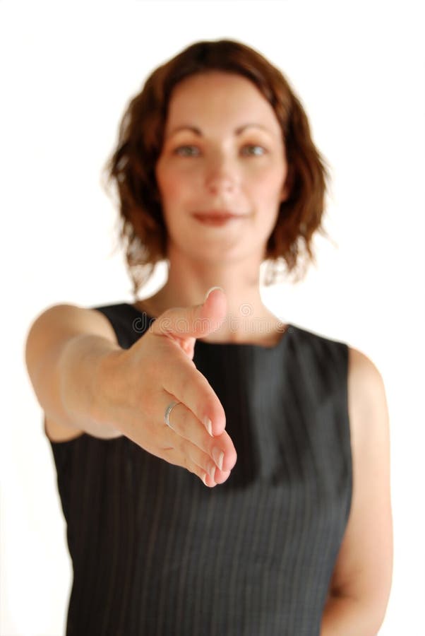 Make a deal stock image. Image of neat, lady, happy, calm - 7214359