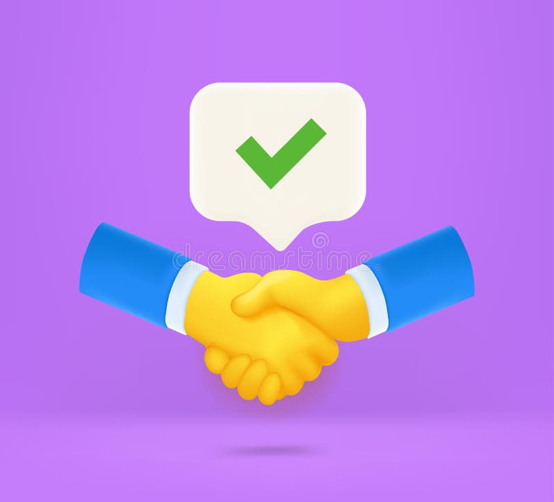 Make Deal Concept. 3D Style Illustration Stock Vector - Illustration of ...