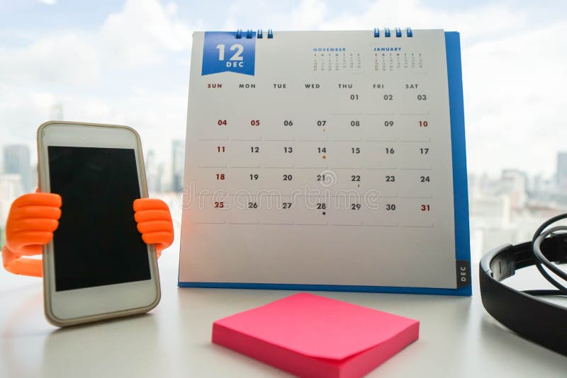 Make an December Appointment on Calendar Stock Photo - Image of meeting ...