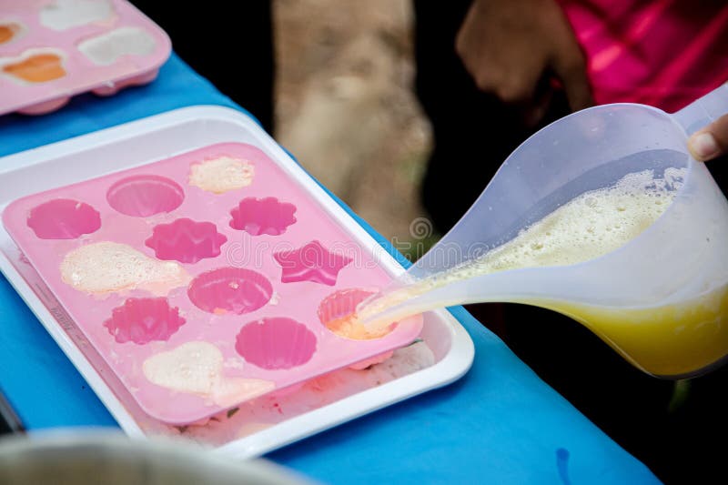 Make Dessert. Pour Dessert into Template Stock Image - Image of produce ...