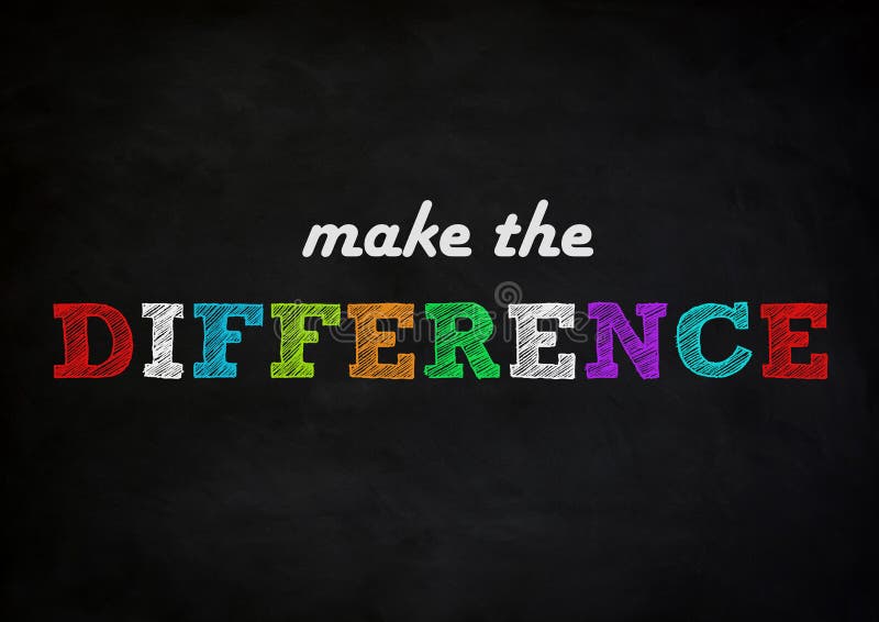 3d Man With Make A Difference Quote Stock Illustration - Illustration ...
