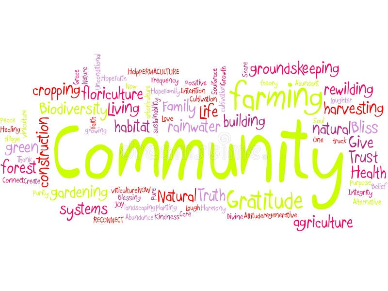 Make a Difference in Community Word Cloud Stock Illustration ...