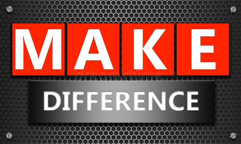 Make Difference Concept on Mesh Hexagon Background Stock Illustration ...