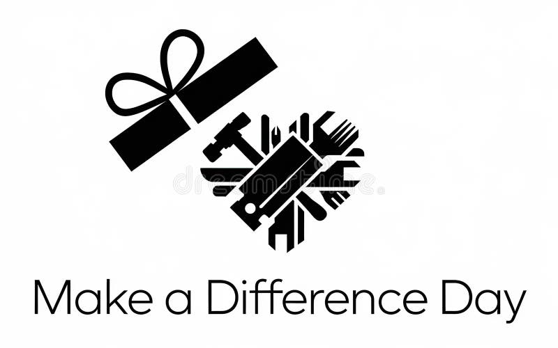 Make a Difference Day Gift Icon Illustration Stock Illustration - Illustration of support ...