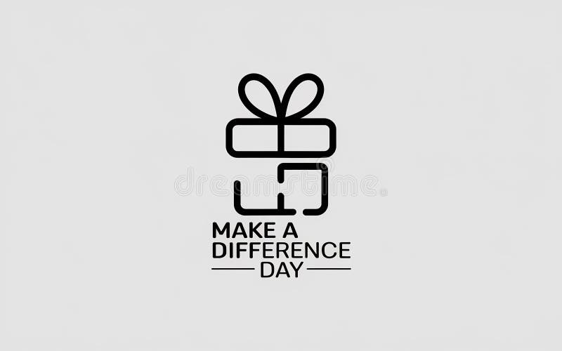 Make a Difference Day Gift Icon Illustration Stock Illustration ...