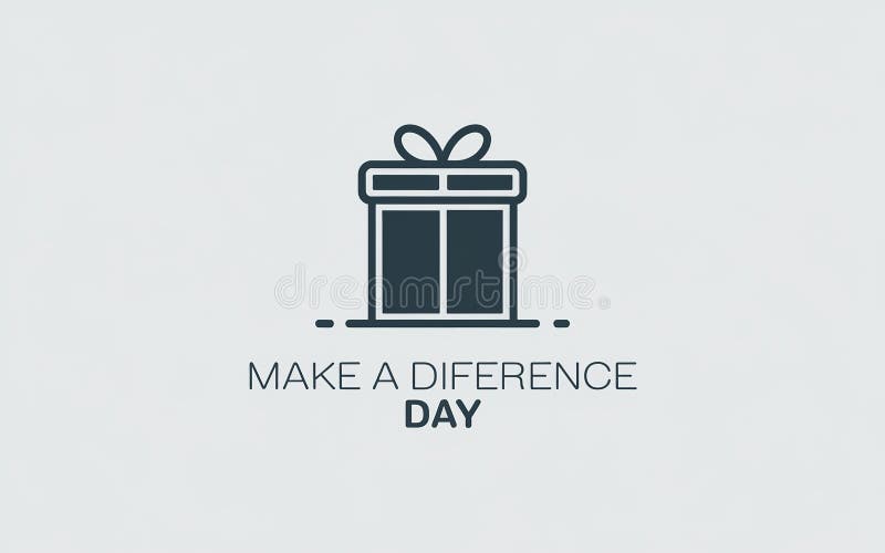 Make a Difference Day Gift Icon Illustration Stock Illustration ...