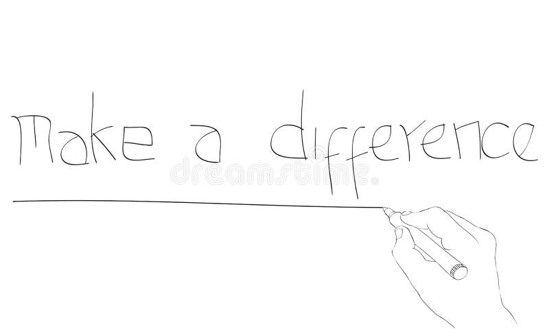 Make a difference stock vector. Illustration of superior - 53384929