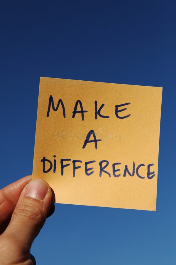 Make a difference stock photo. Image of contribute, achievement - 45995556