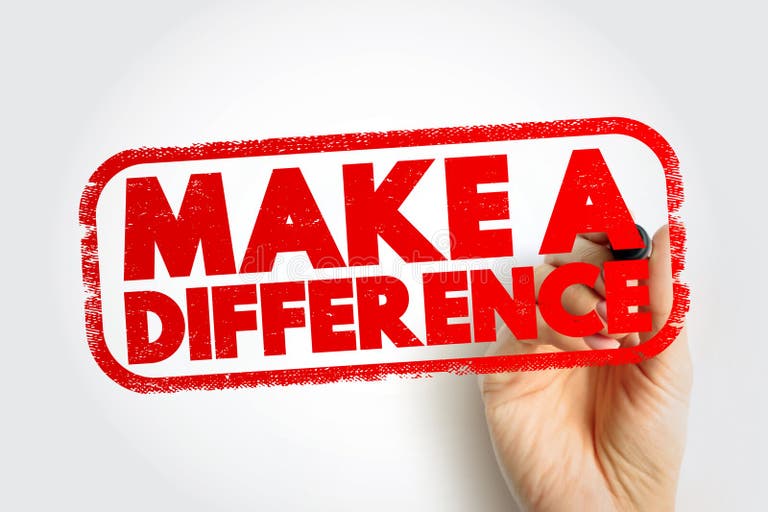 Make a Difference Text Stamp, Concept Background Stock Illustration ...