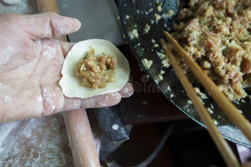 Make Dumplings Under the Table Stock Image - Image of food, dumpling ...