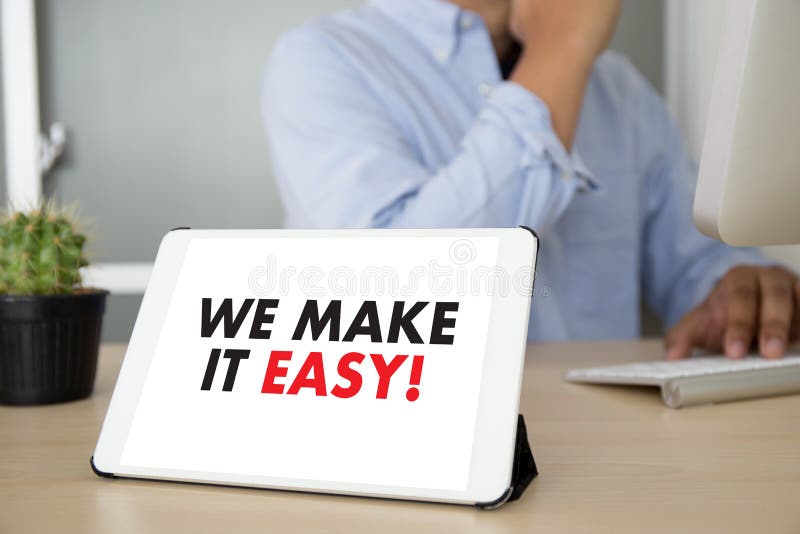 We MAKE it EASY! Business Team Hands at Work with Financial Reports and ...