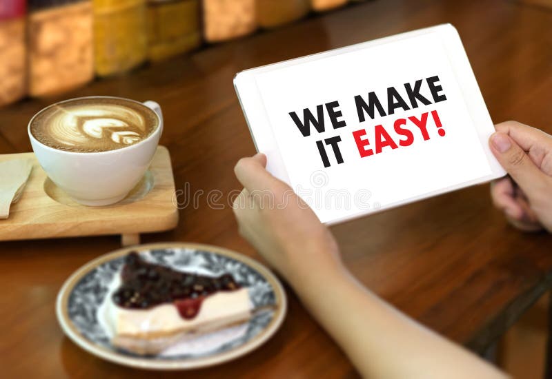 We MAKE it EASY! Business Team Hands at Work with Financial Reports and ...