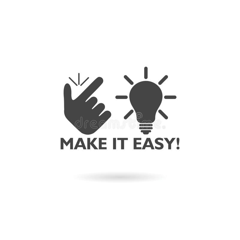Make it Easy Concept Icon with Shadow Stock Vector - Illustration of ...