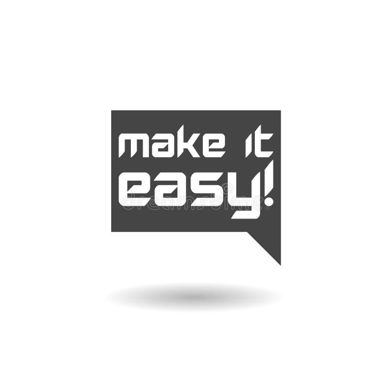 Make it Easy Icon with Shadow Stock Vector - Illustration of seal ...