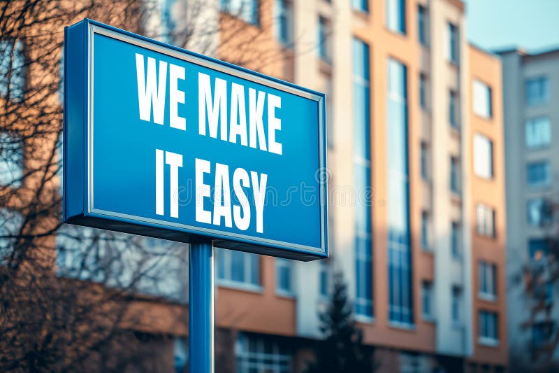 We make it easy message stock photo. Image of convenient - 362888010