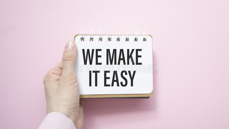 We MAKE it EASY Message on the Card Shown Stock Photo - Image of ...