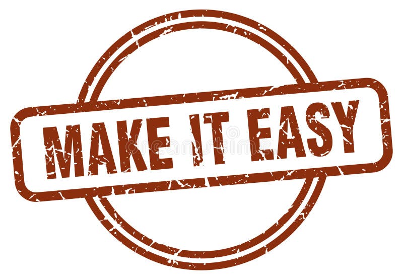 Make it Easy Stamp. Make it Easy Round Vintage Grunge Label Stock ...