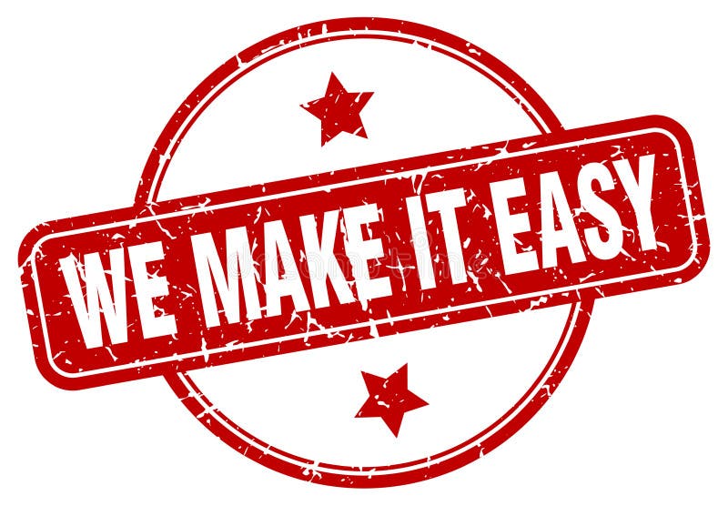 We Make it Easy Stamp. we Make it Easy Round Vintage Grunge Label Stock ...