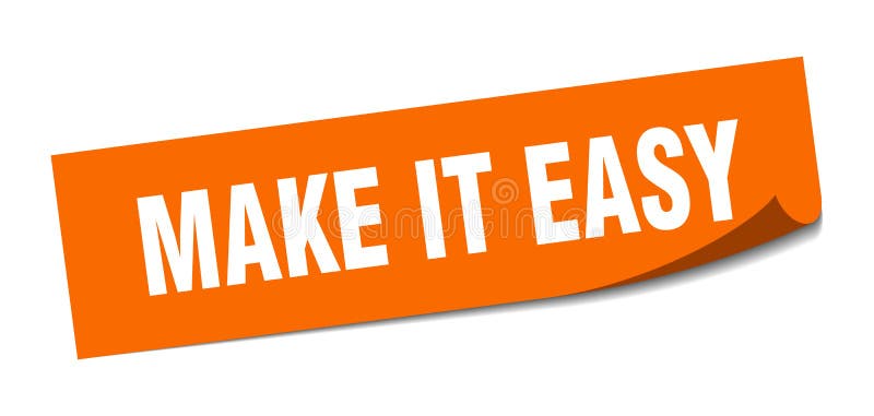 Easy sticker. stock vector. Illustration of notice, note - 153613229