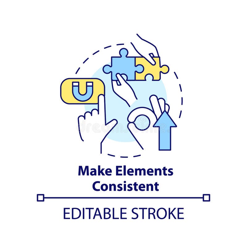 Make Elements Consistent Concept Icon Stock Vector - Illustration of ... Make Elements Consistent Concept Icon Stock Vector - Illustration of ...
