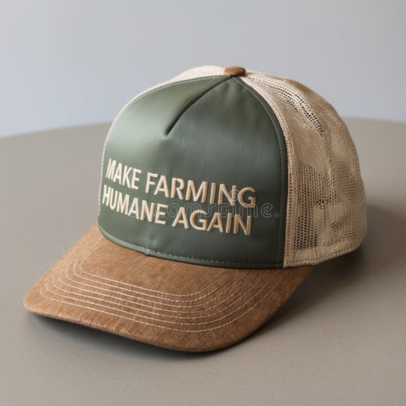 MAKE FARMING HUMANE AGAIN stock illustration. Illustration of fabric ...