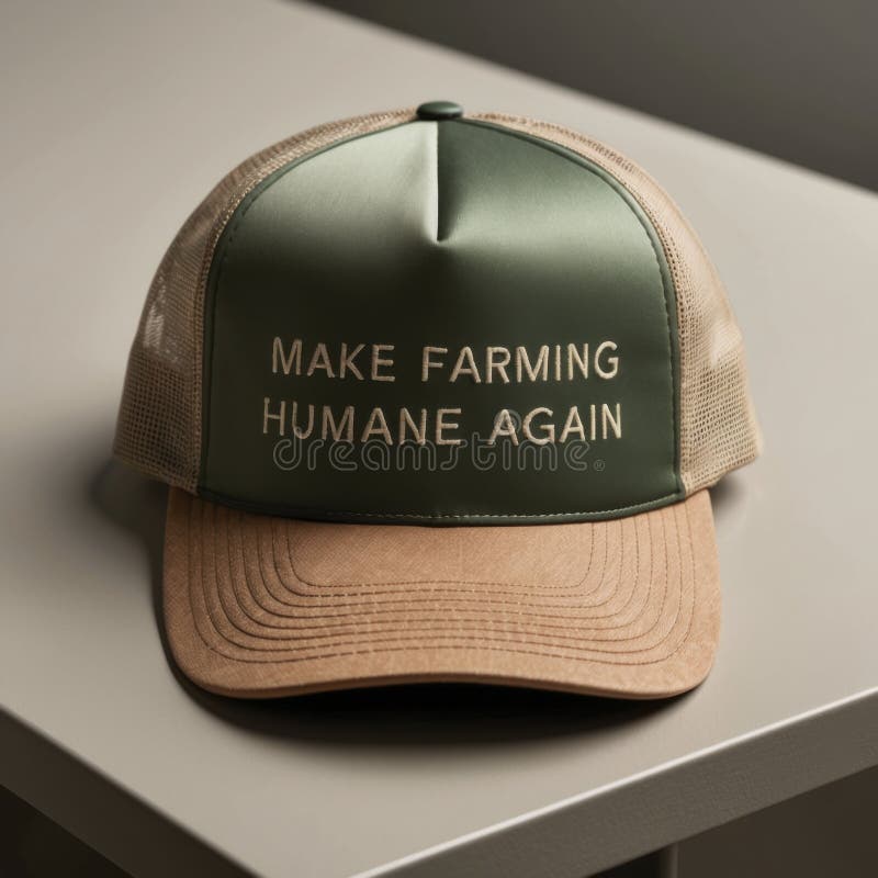 MAKE FARMING HUMANE AGAIN stock illustration. Illustration of fabric ...