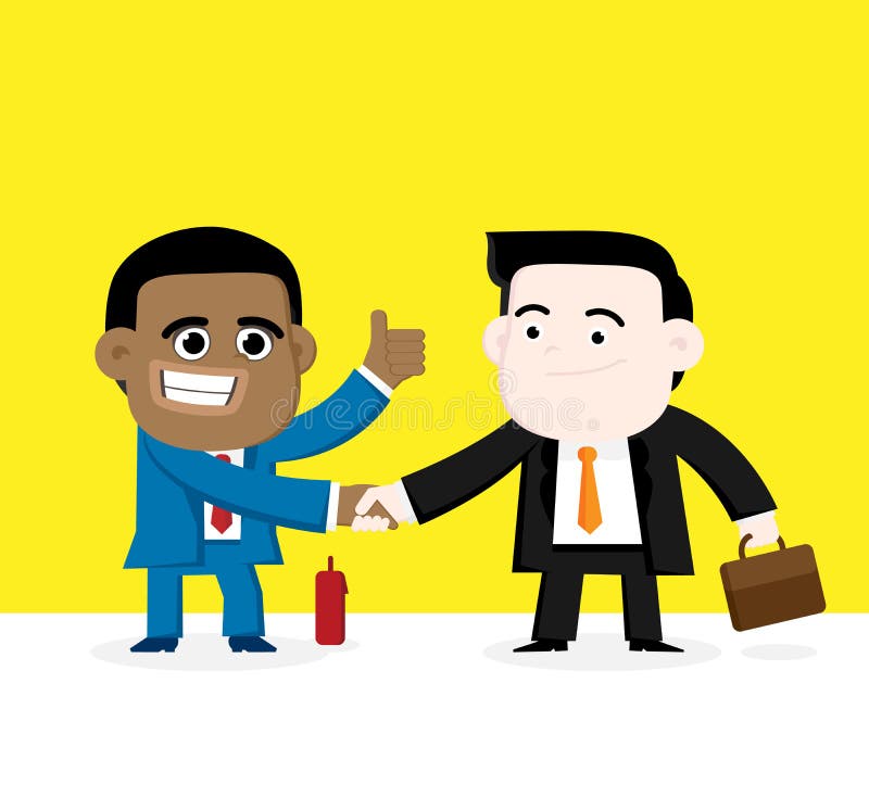 Make a good deal. stock illustration. Illustration of meeting - 65011580