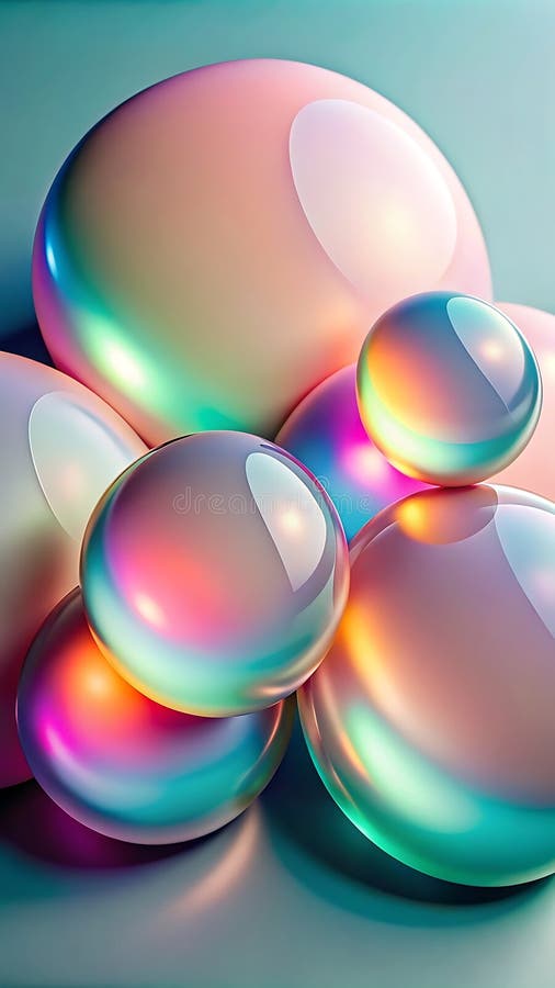 Make a Gradient with Pearlescent Colors and Subtle Bubble Reflections ...