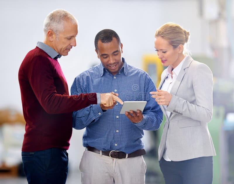 They Make a Great Management Team. the Management of a Factory Using a ...