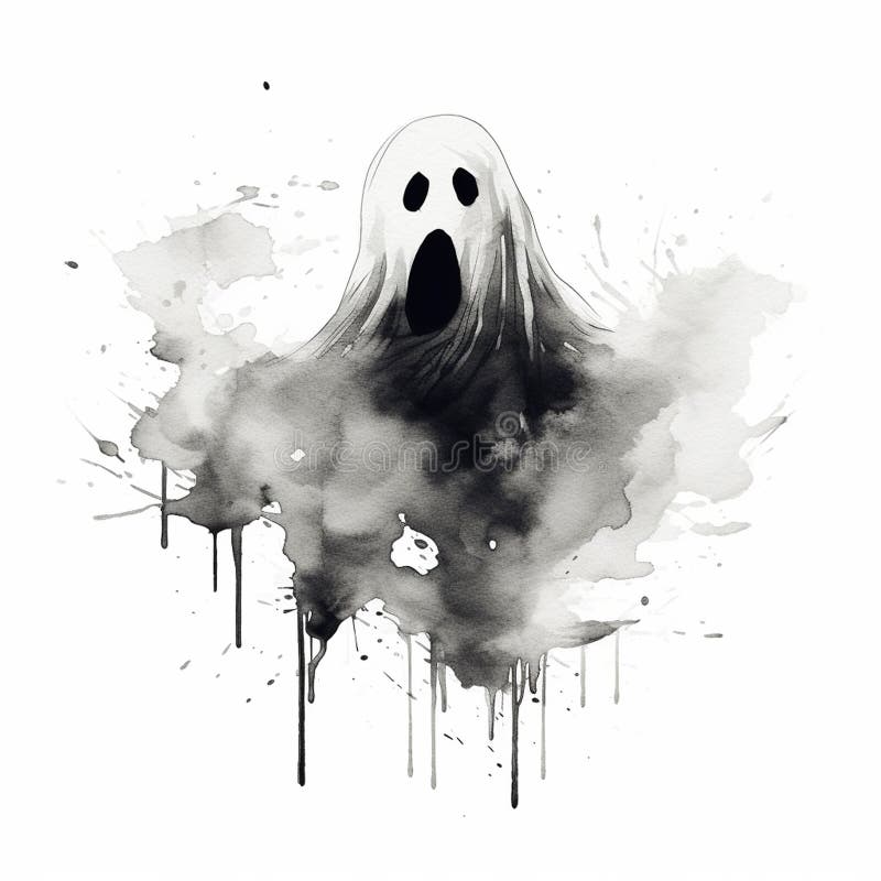 Make Hand-Drawn Halloween Ghost Your Own Stock Illustration ...