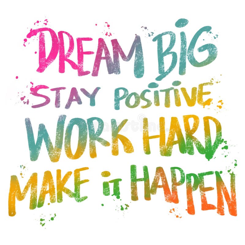 Inspirational Motivational Quotes Stock Illustration - Illustration of ...