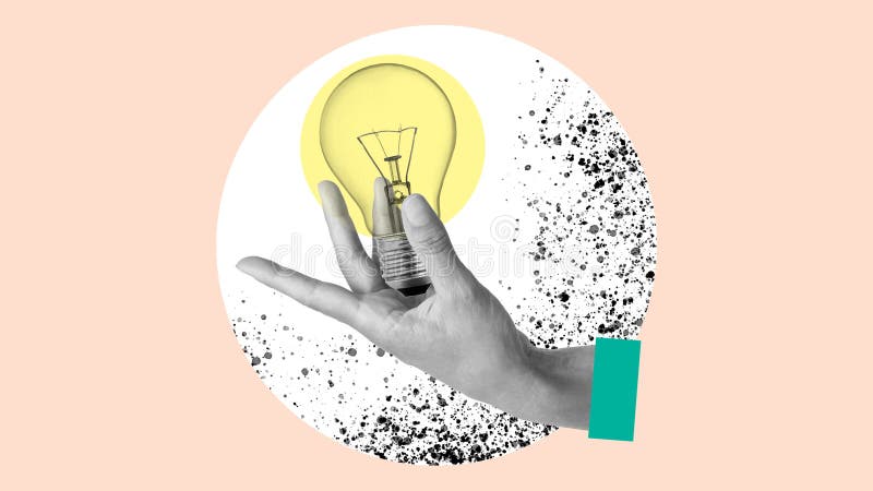 Make it Happen. Change Your Mindset. Conceptual Collage with Head and ...