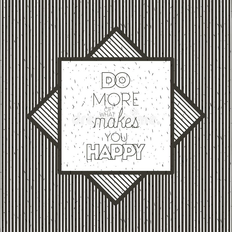 Make it Happy Message with Hand Made Font Stock Vector - Illustration ...