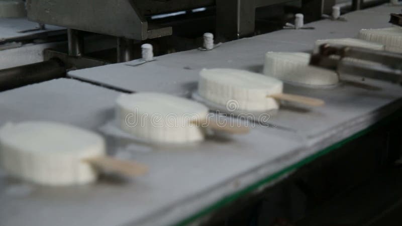 Ice Cream on the Conveyor Line. Ice Cream Cone on the Conveyor Stock ...