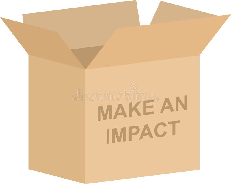 Make an Impact Charity Box Vector Stock Vector - Illustration of icon ...