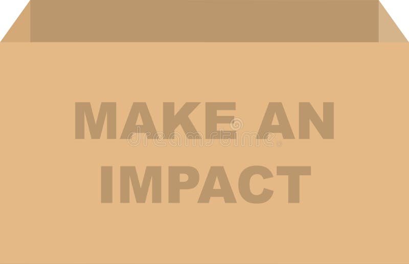 Make an Impact Donation Box Vector Stock Vector - Illustration of ...