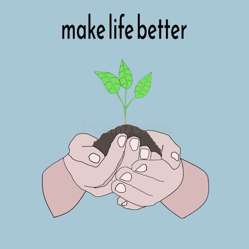 Make Life Better Illustration Stock Illustration - Illustration of ...
