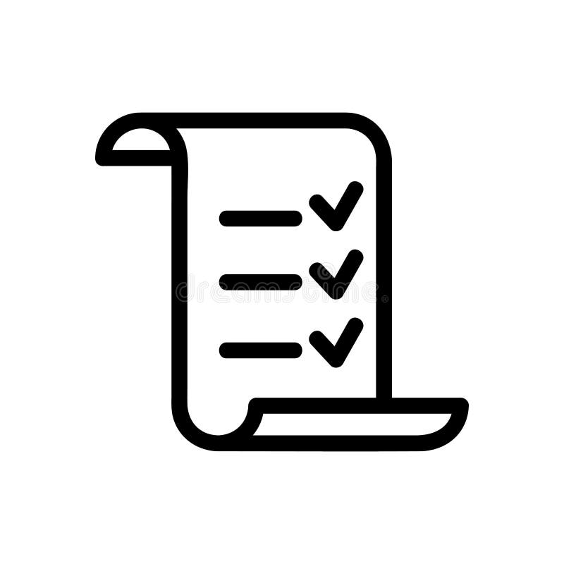 Make a List of the Vector Icon. Isolated Contour Symbol Illustration ...