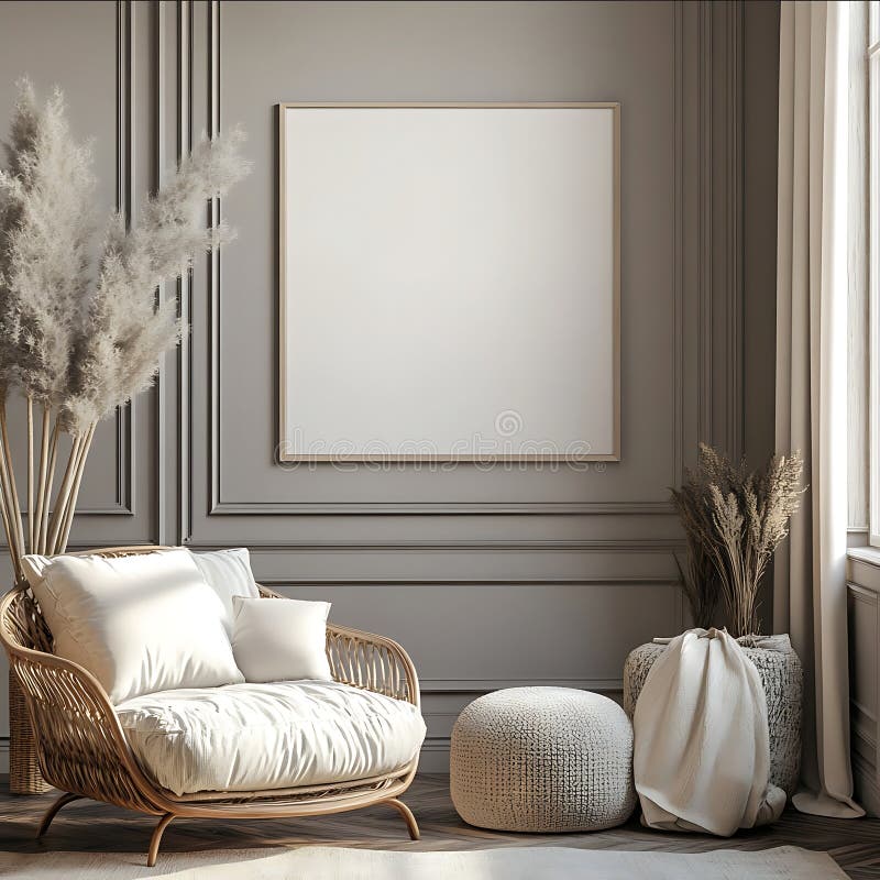 Frame Mockup Rustic Soft Colour Palette Light Reflections on Glass Boho ...