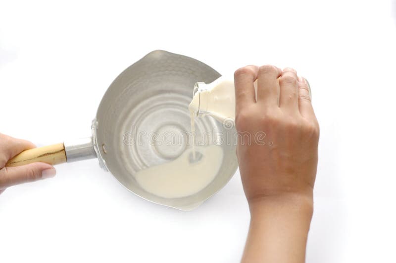 Make Milk Pie Cookie Dough - Membuat Adonan Kue Stock Photo - Image of ...