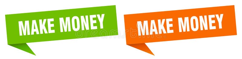 Make Money Banner. Make Money Speech Bubble Label Set Stock Vector ...