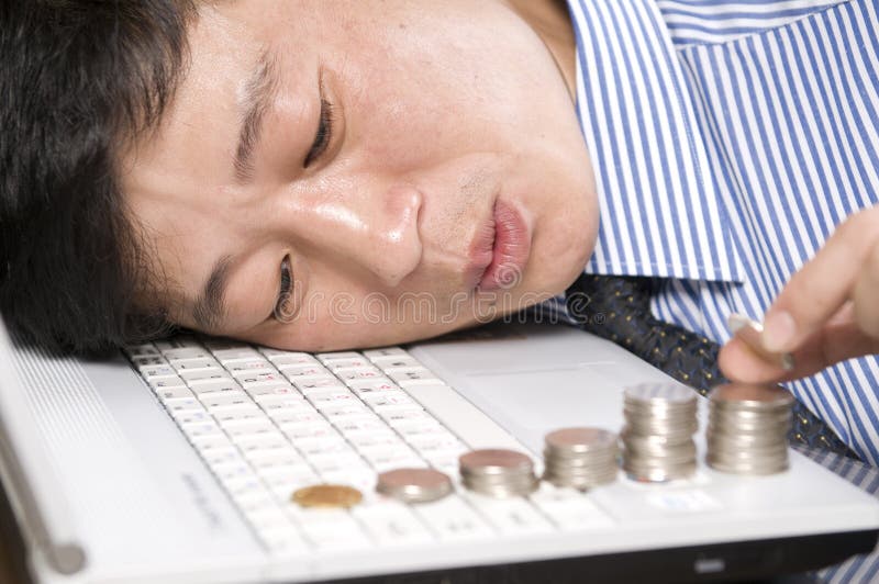 Make money with computer ! stock photo. Image of office - 11338092