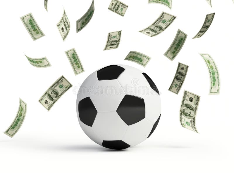 Make money on football stock illustration. Illustration of banking ...