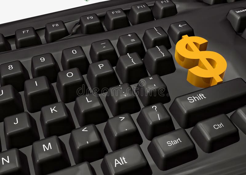 Make money keyboard symbol stock illustration. Illustration of money ...